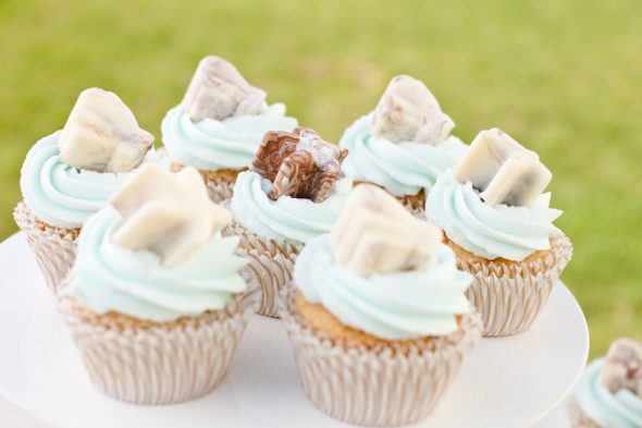 Chocolate Seashell Cupcakes