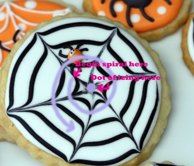 How to Make A Spider Web Decorated Cookie