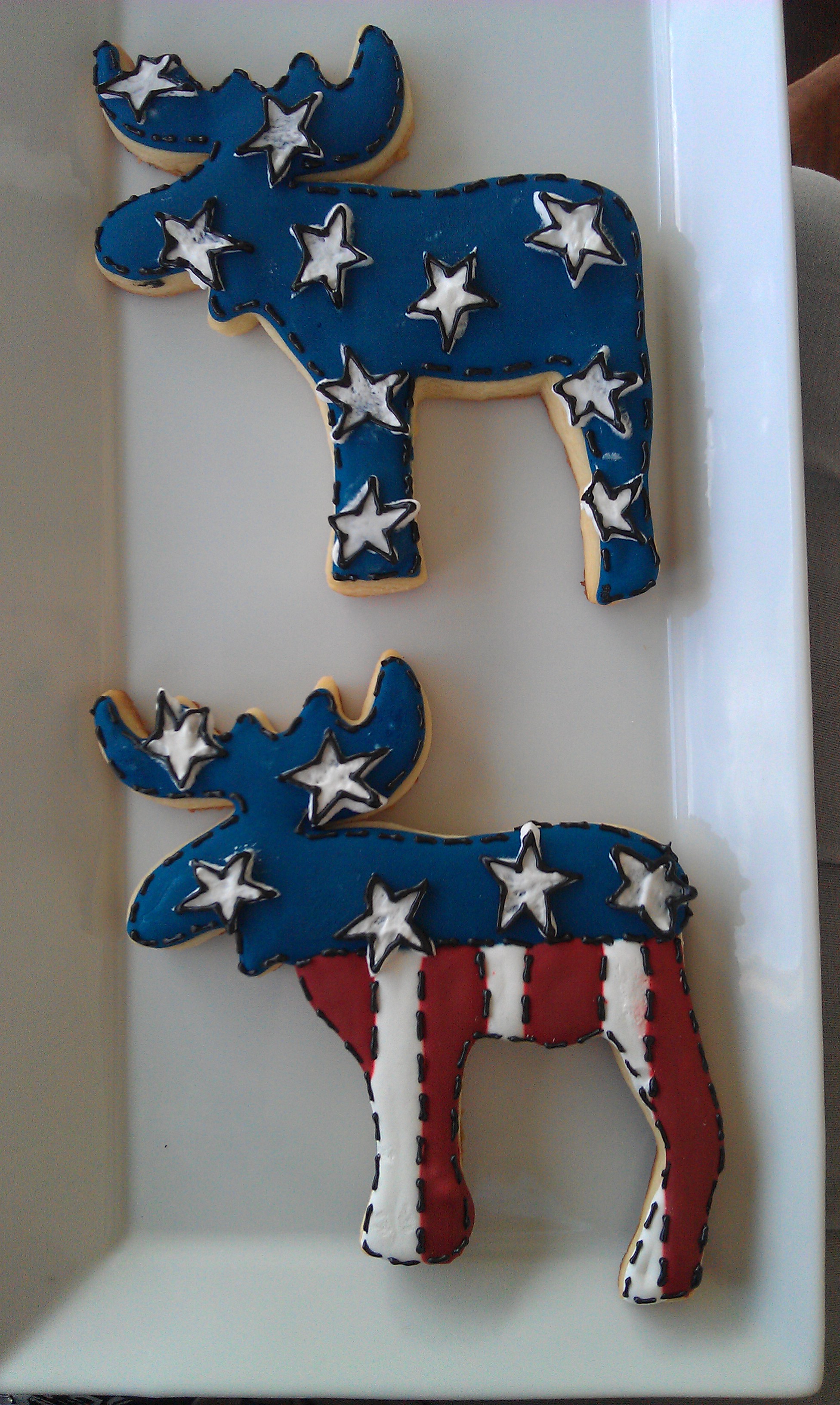 Patriotic Moose Cookies by Nancy Munce
