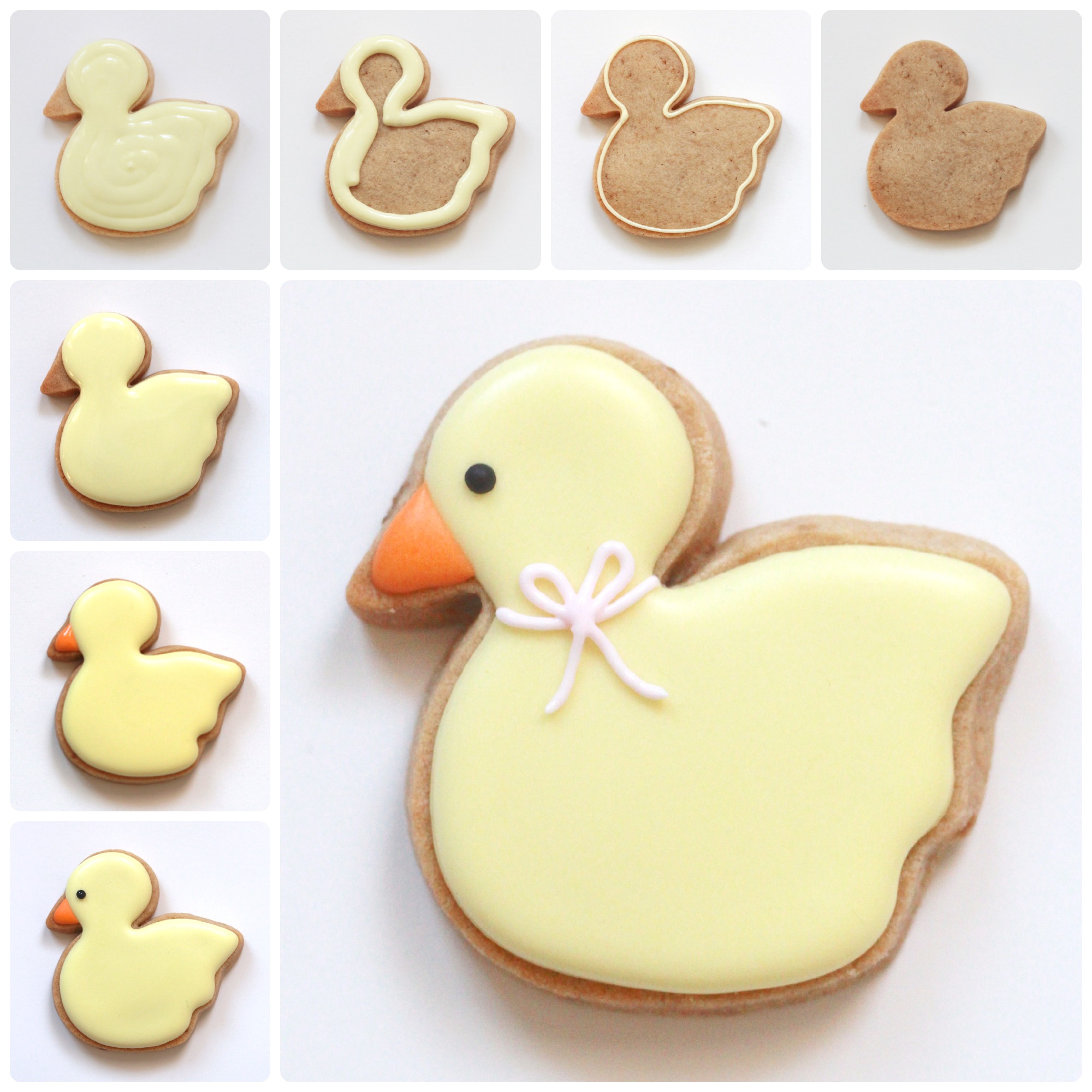 how to decorate a duck cookie step by step