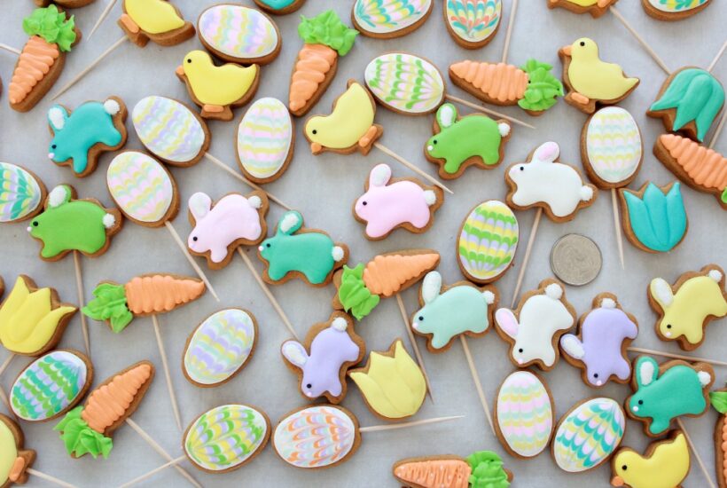 Mini Easter Decorated Cookies
