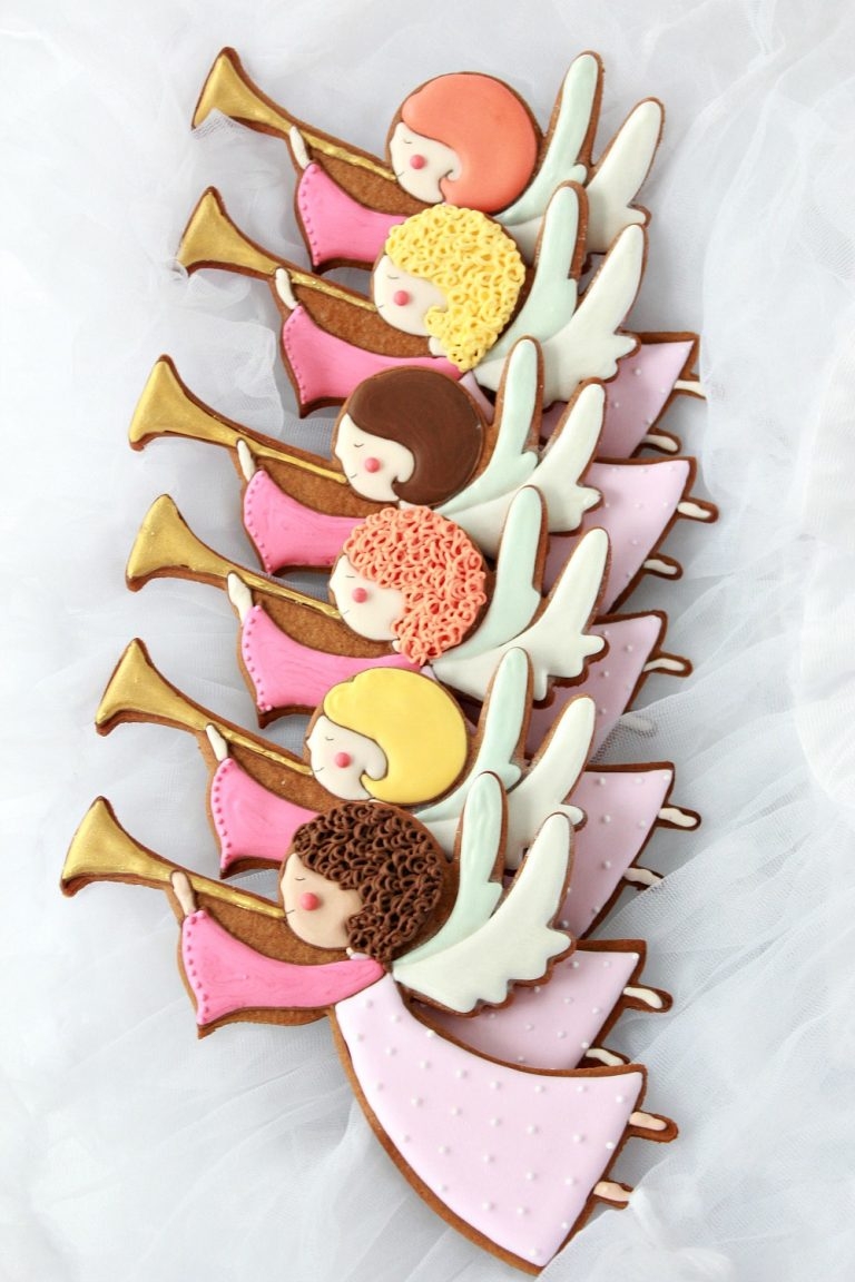 (Video) How to Decorate Angel Cookies with Royal Icing | Sweetopia
