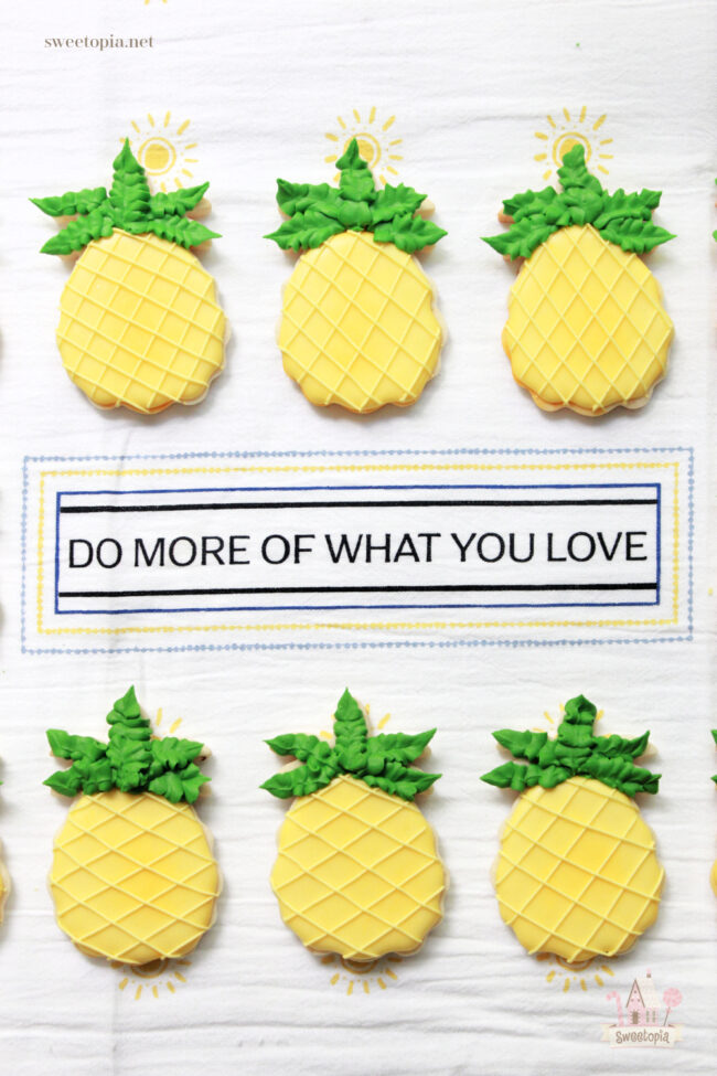 Ice Cream and Pineapple Decorated Cookie Tutorials