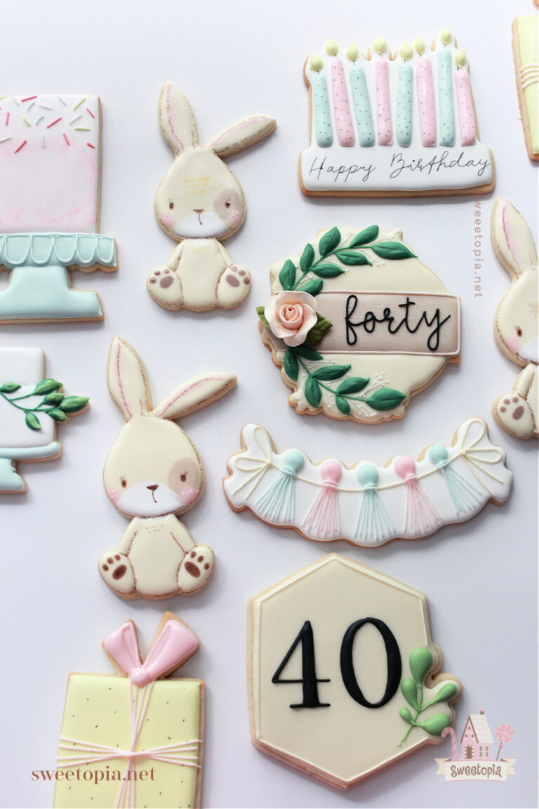 Hoppy Birthday Bunny Decorated Cookies (Video)