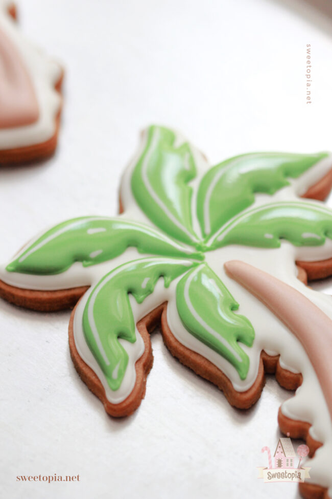 palm tree cookie tutorial
