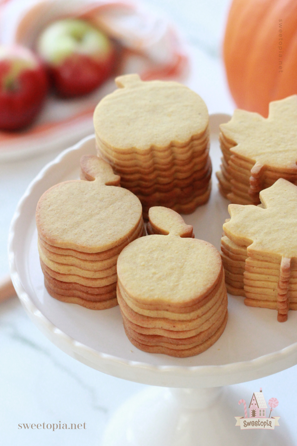 Apple Pumpkin Sugar Cookie Recipe {Cut Out Cookies}